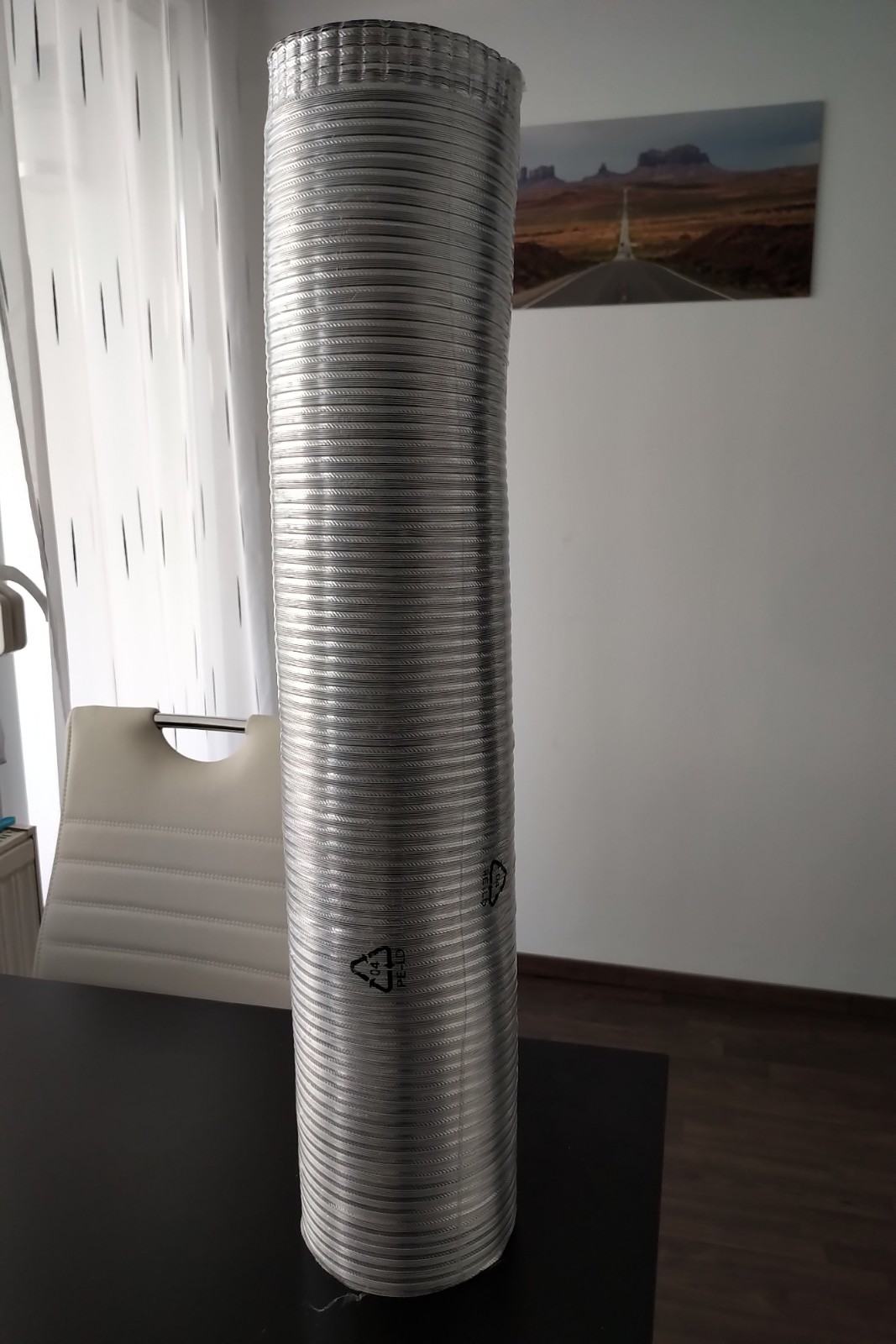 gibljiva aluminijasta cev za napo premer 150 mm, dolžina 3 m