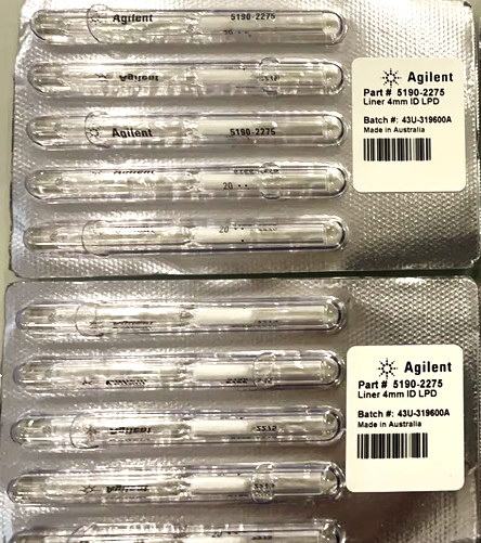 agilent gc inert liner split lpd glass wool deactivated 5190-2275
