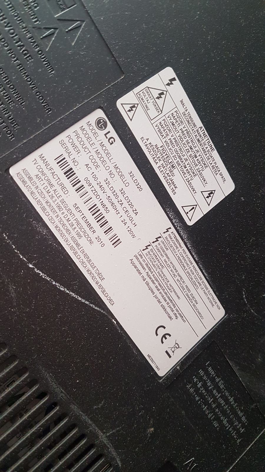 LG 32LD320 v okvari - za dele ali po delih led napajalna plošča