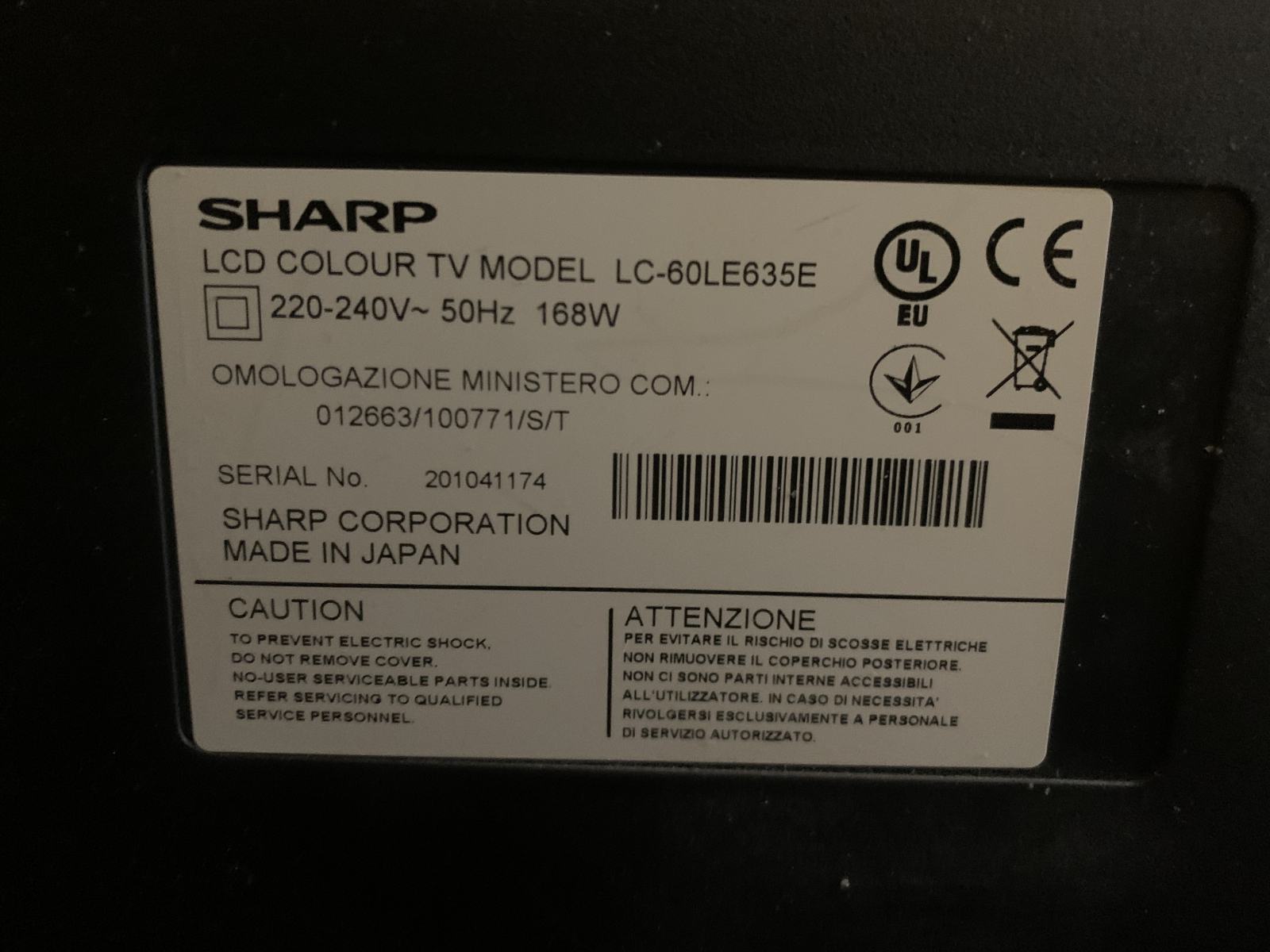sharp lcd 60col