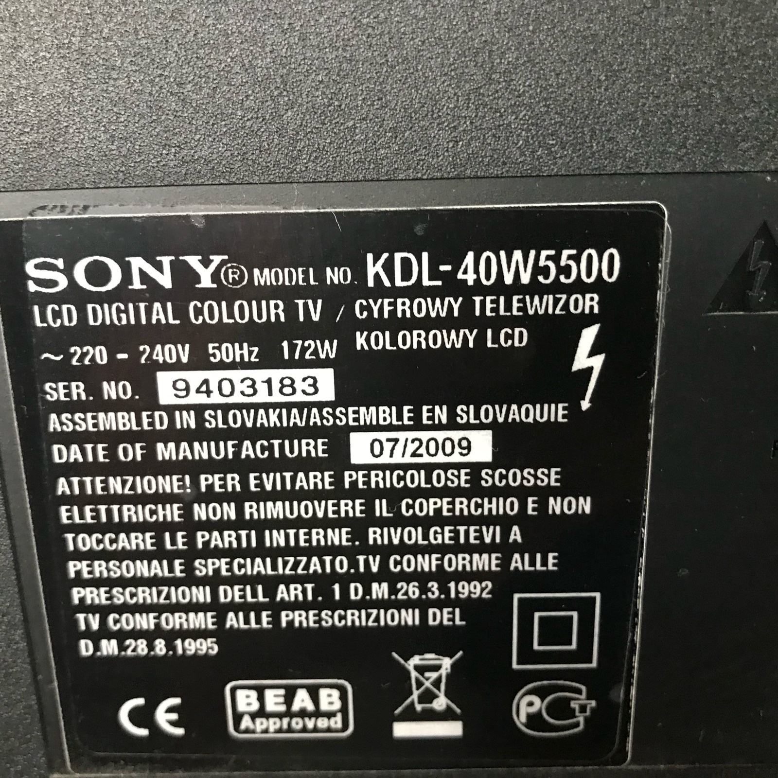 Sony KDL 40W5500