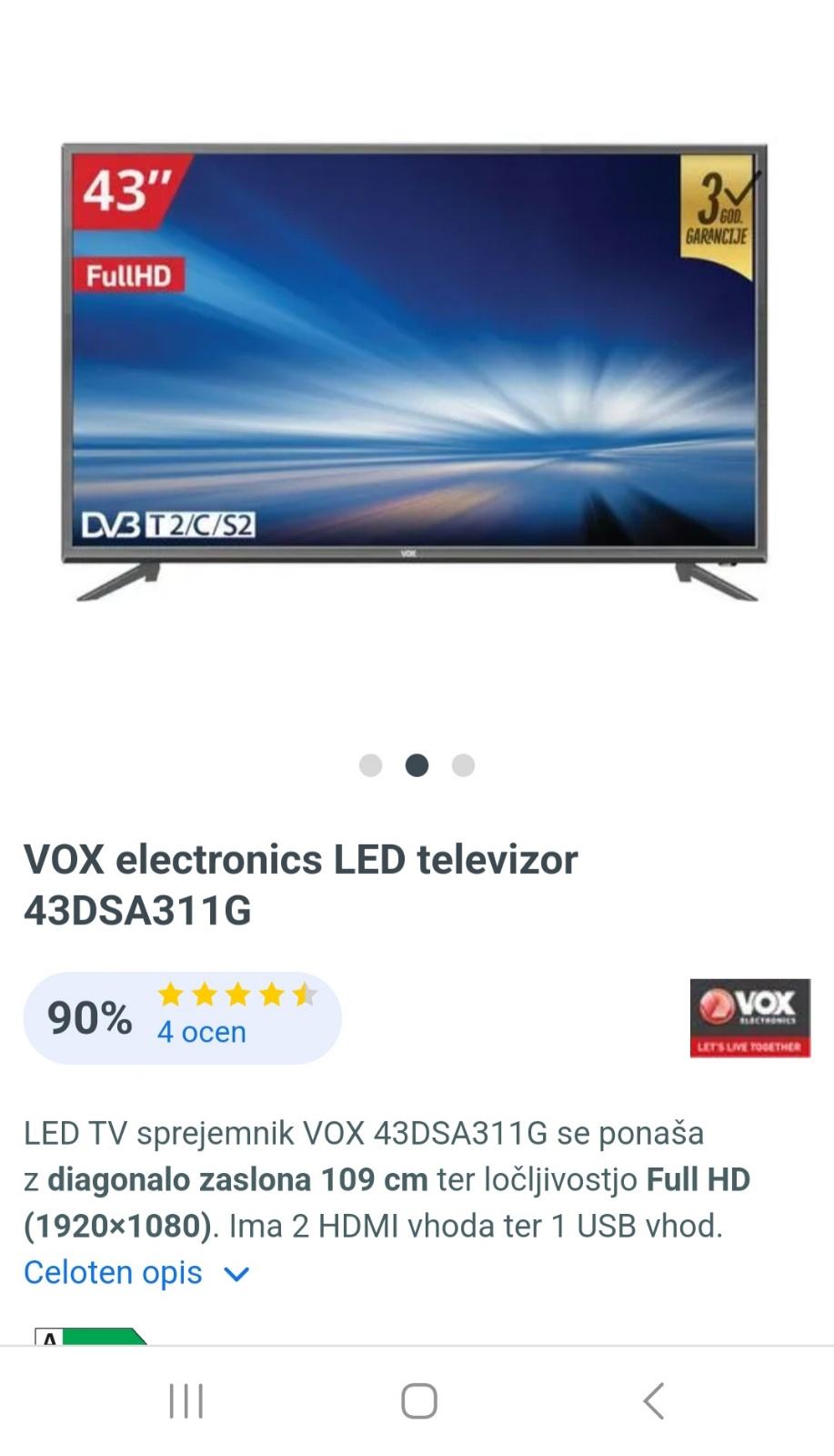 televizor LED VOX