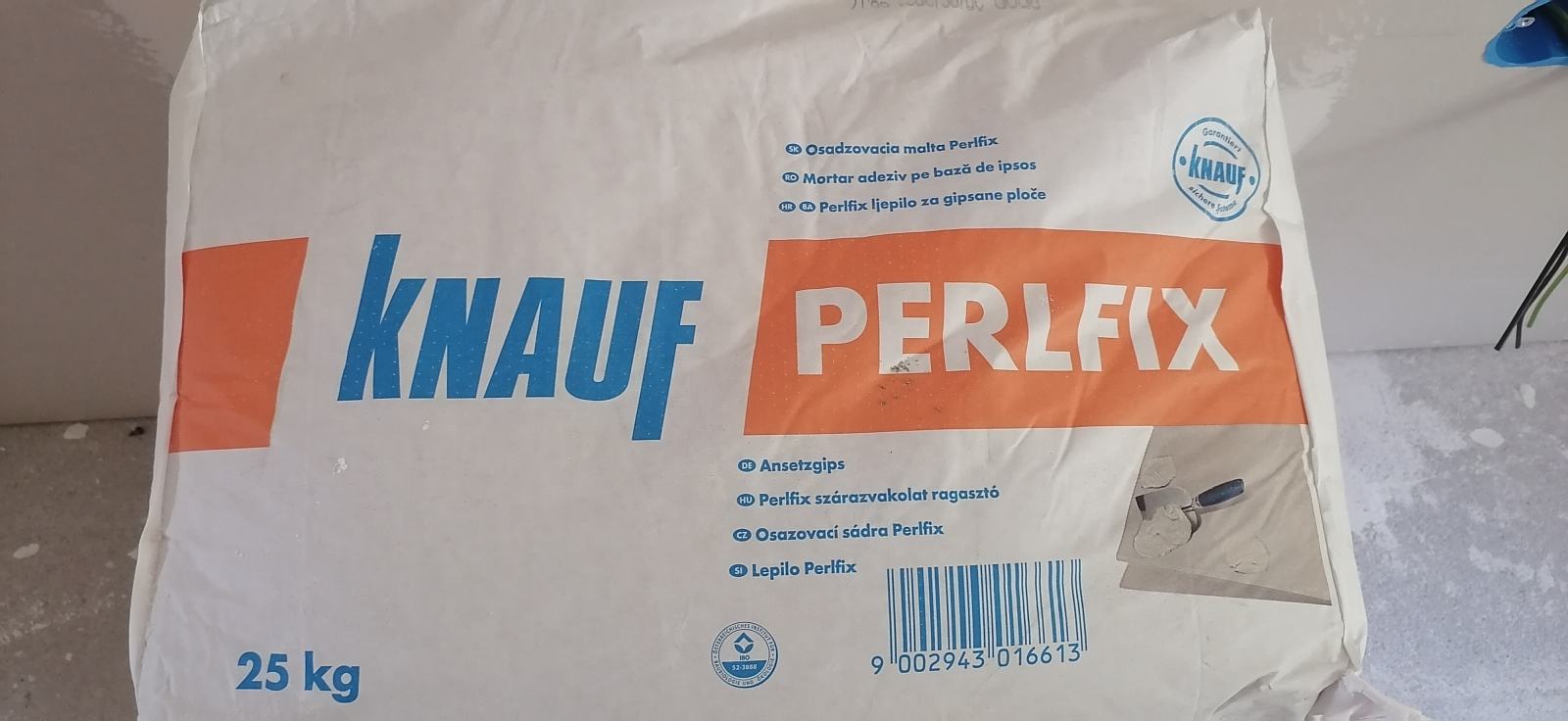 Lepilo za gips/mavčne plošče Knauf Perlfix 25 kg
