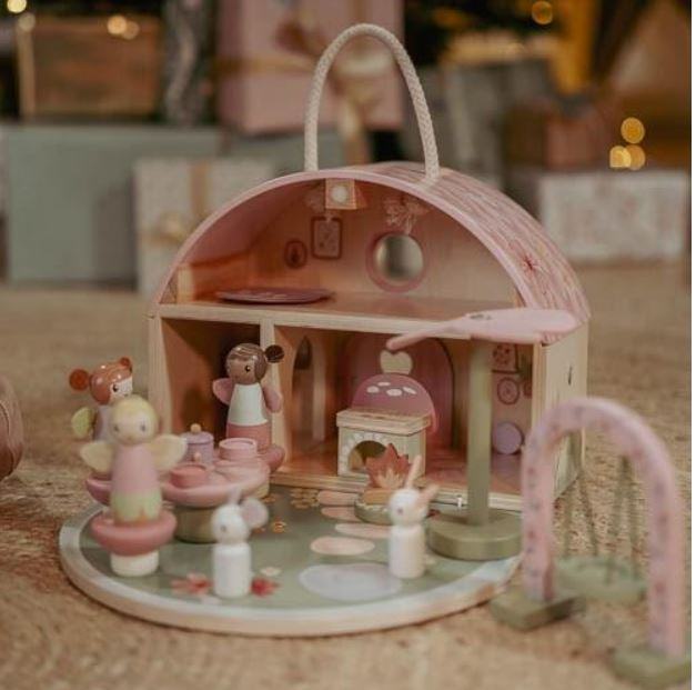 HIšica za punčke, hiška za lutke, lesena hišica za vile Fairy Garden
