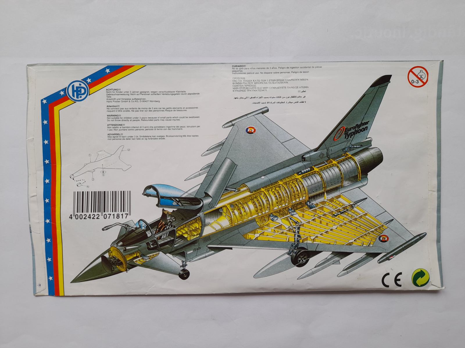 EUROFIGHTER TYPHOON LETALO IZ STIROPORA