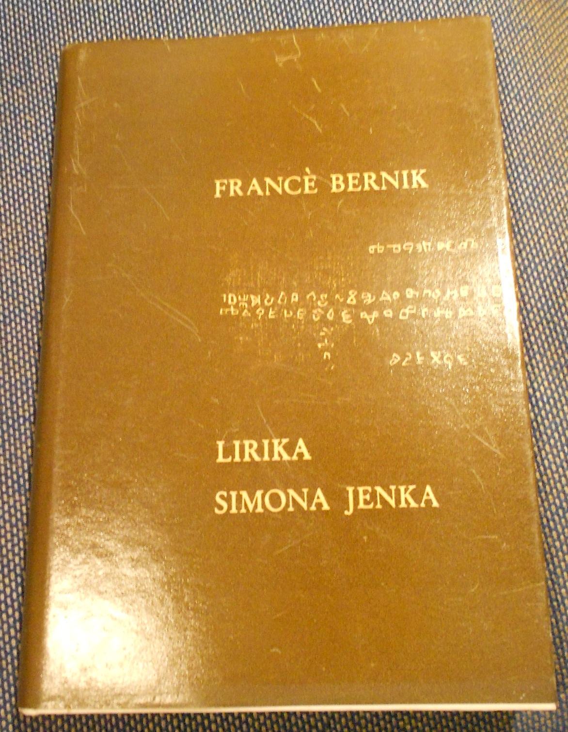 France Bernik, Lirika Simona Jenka