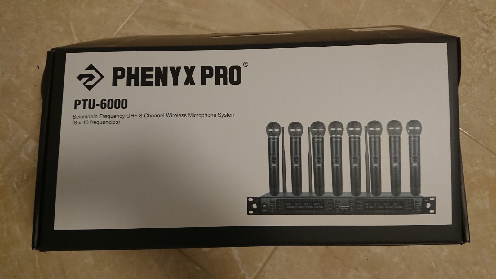 Phenyx Pro PTU-6000 - 8 kanalni brezžični mikrofonski sistem