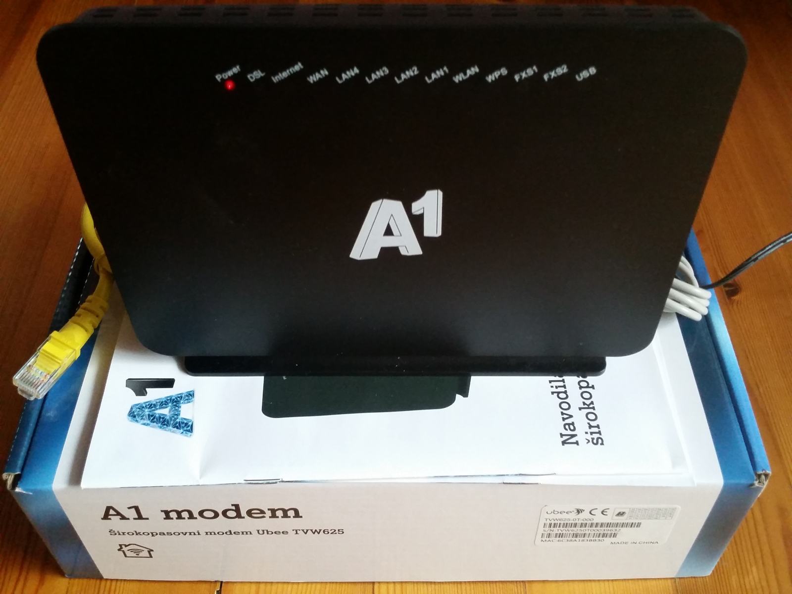 UBEE TVW625 DSL modem/router/Wi-Fi A1 - nerabljen, brez poštnine