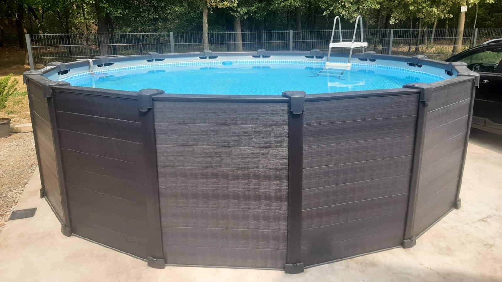 Bazen s kovinsko konstrukcijo INTEX graphite gray panel 478x124 cm