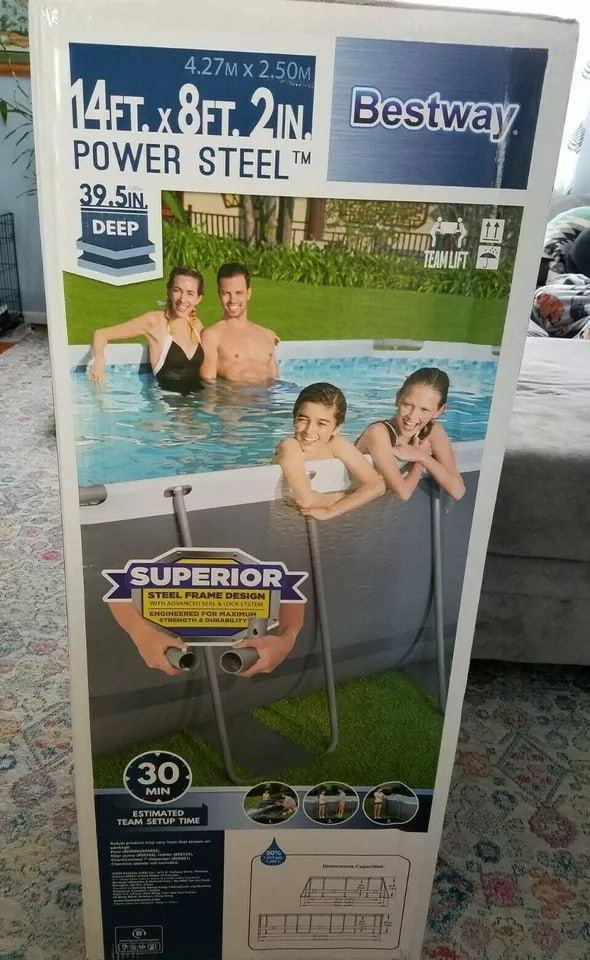 Bestway Power Steel Oval Frame Pool Set 13,91 x 8,2 x 39,5“ *v roki