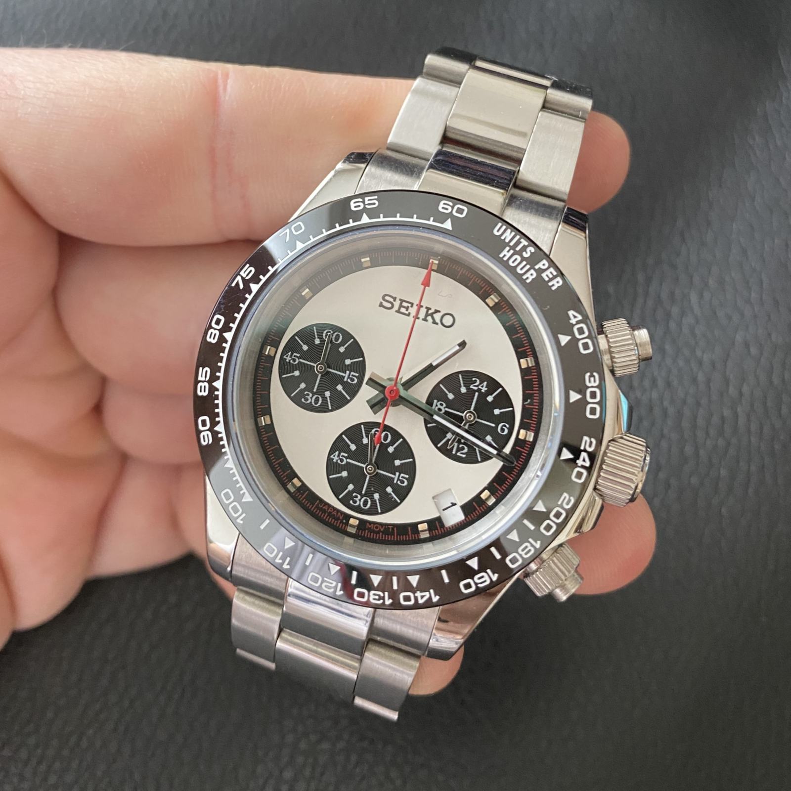 Seiko Daytona homage custom mod kronograf ročna ura