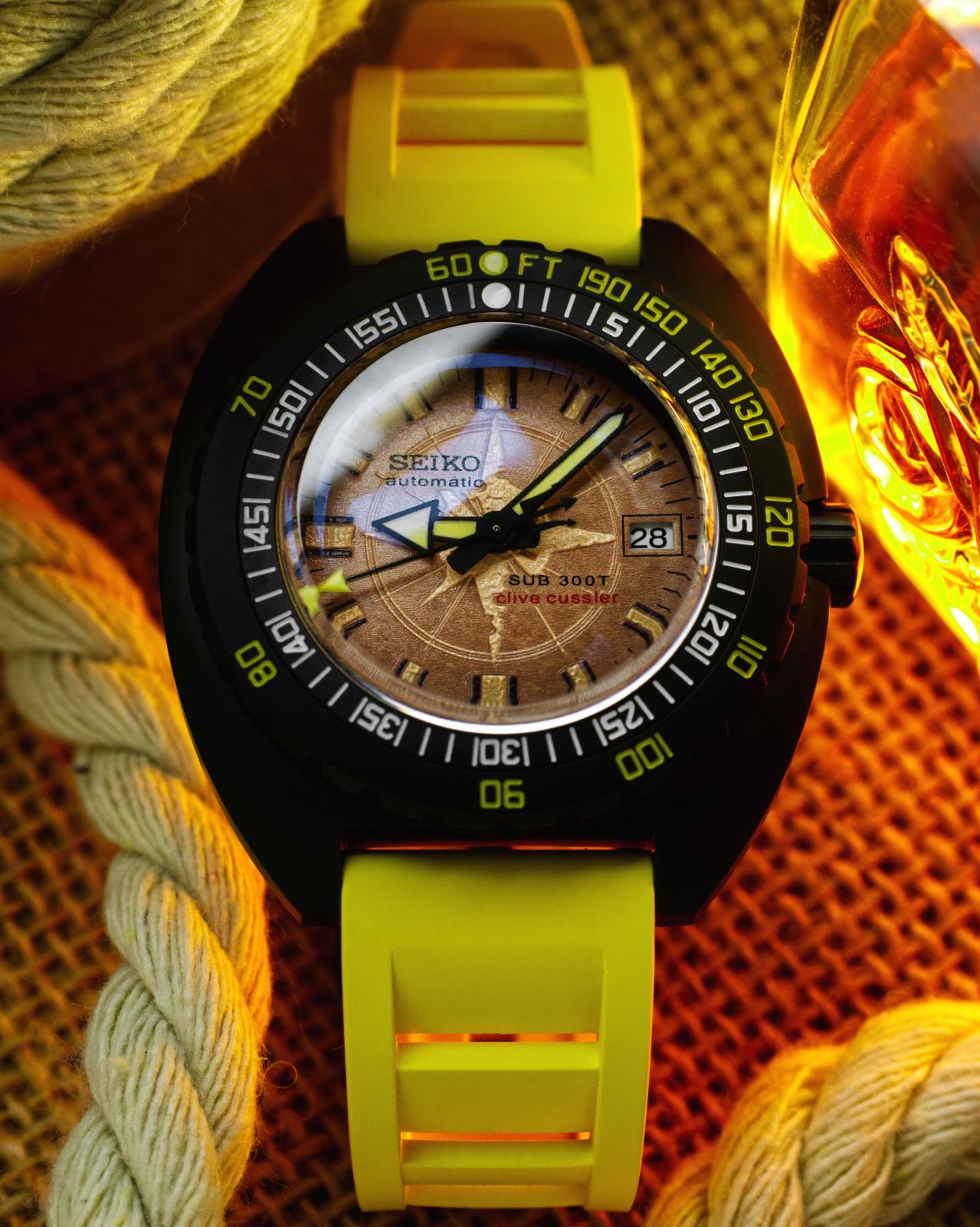 Seiko Sub 300T Clive Cussler Doxa mod unikatna ročna ura