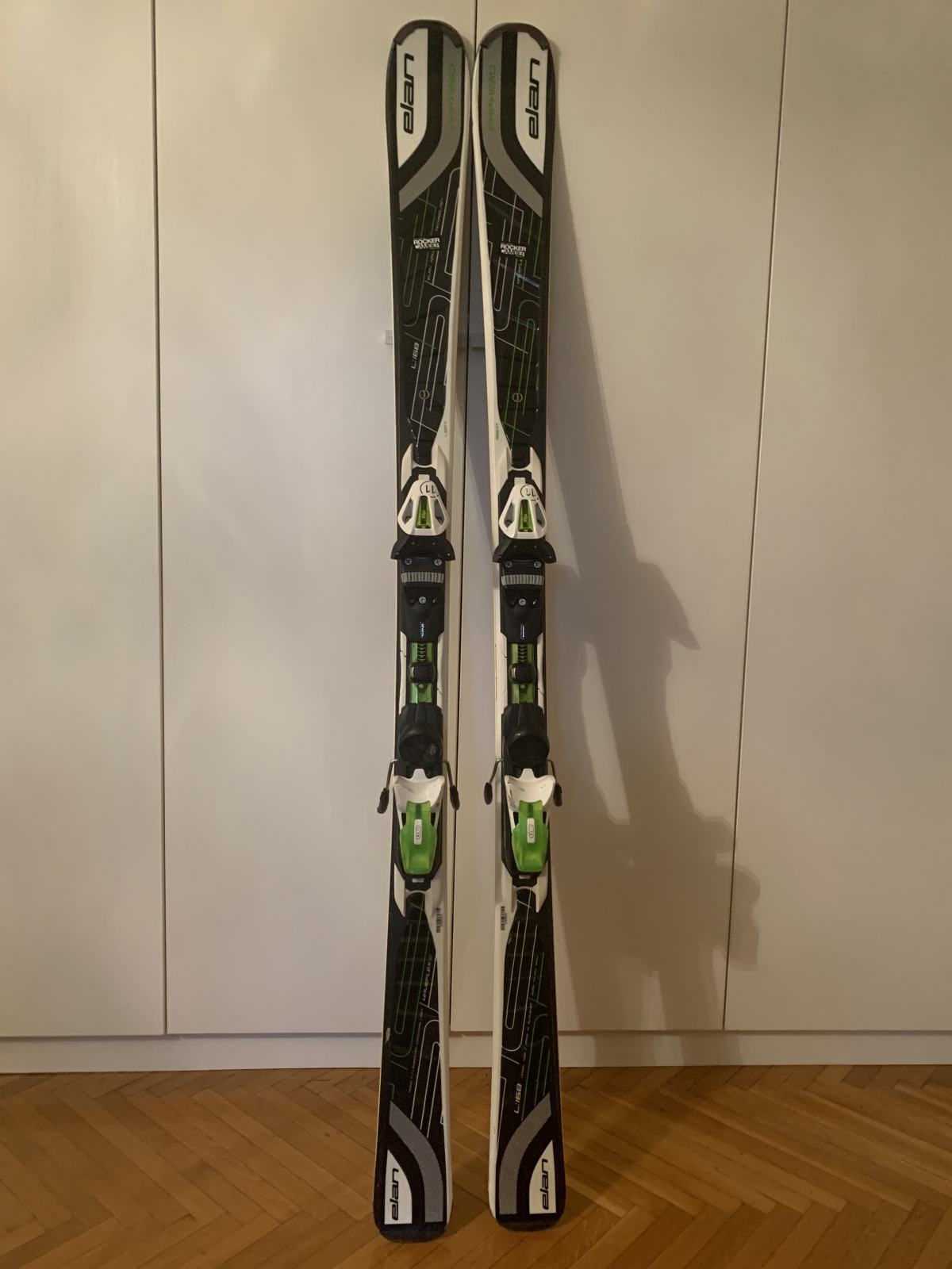 ALPSKE SMUČI 168 cm ELAN AMPHIBIO WAVEFEX 12 in VEZI ELAN FUSION EL11