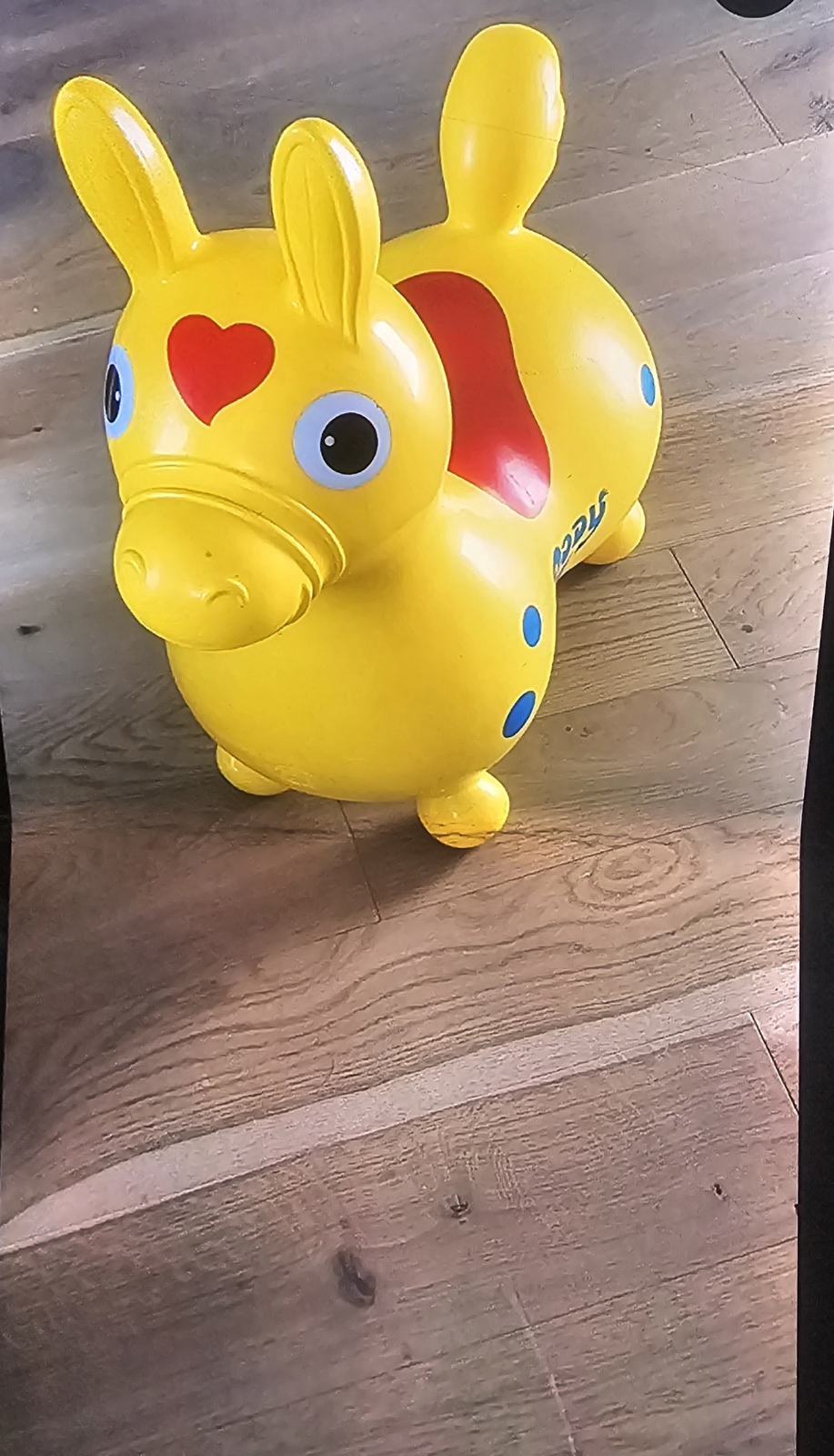 Rody 2v1 rumeni igralni konjicek za skakanje in nihanje z podstavkom