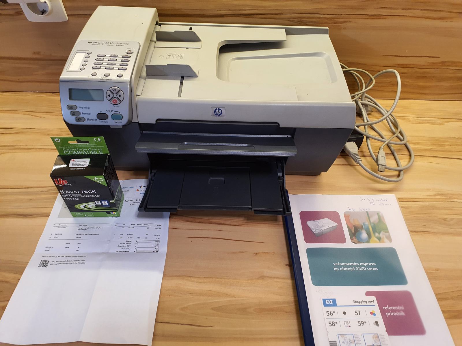 hp Multifunkcijska naprava officejet 5510 all-in-one + 2 tonerja nova