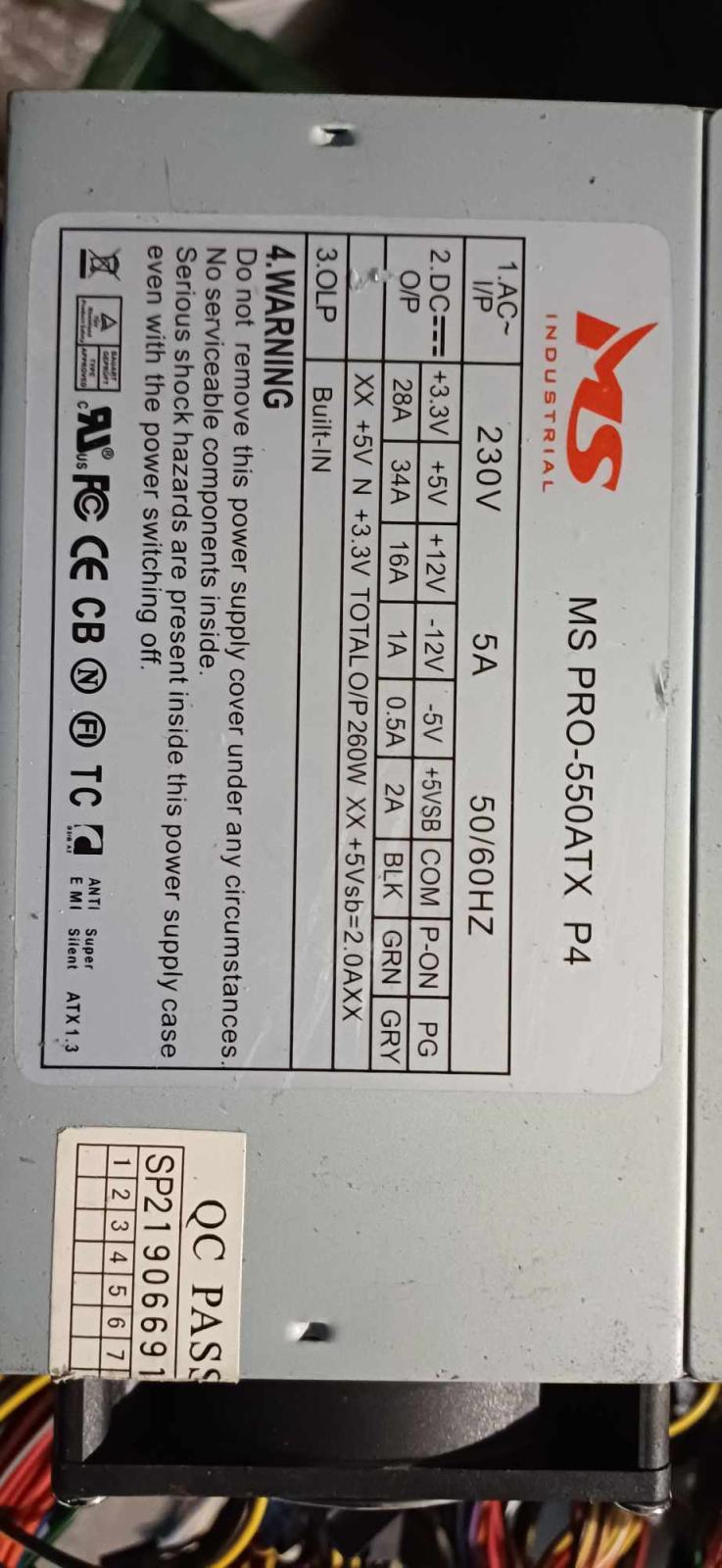 550W MS pro napajalnik