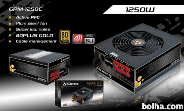 Chieftec modularni napajalnik Navitas 1250W ATX