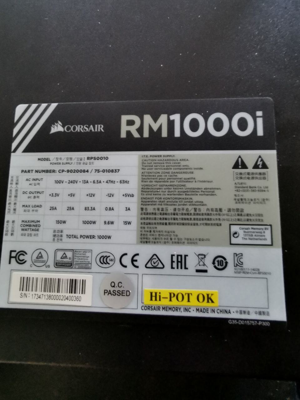 Corsair RM1000i