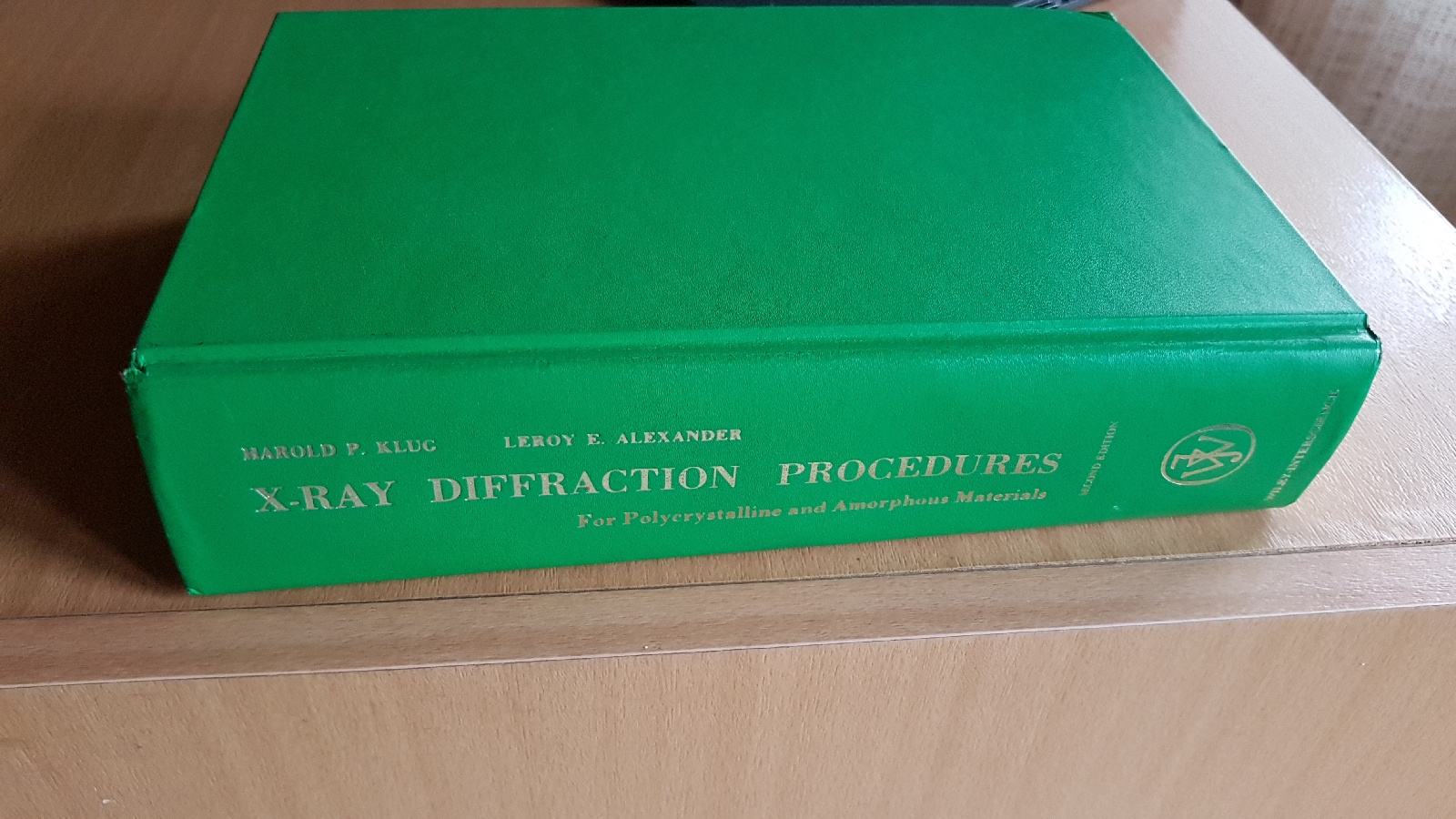 X-Ray Diffraction Procedures, Wiley Intersciences, 2nd Ed, 1974