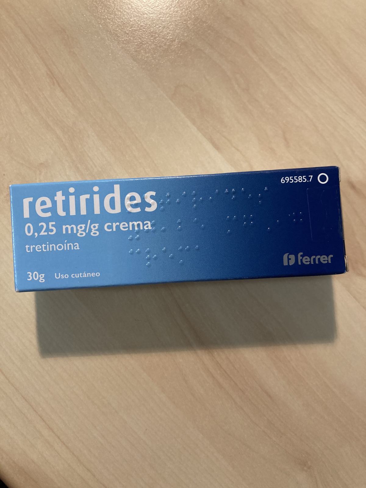 Retirides krema (tretinoin) 0,25 % - NEODPRTA