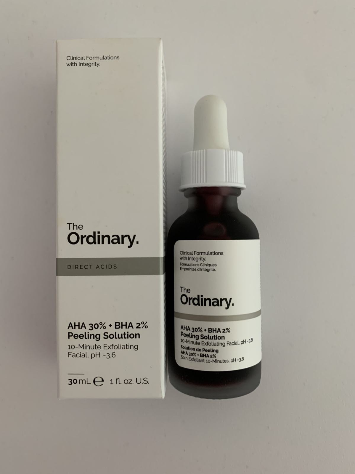 The Ordinary AHA 30% + BHA 2% peeling solution