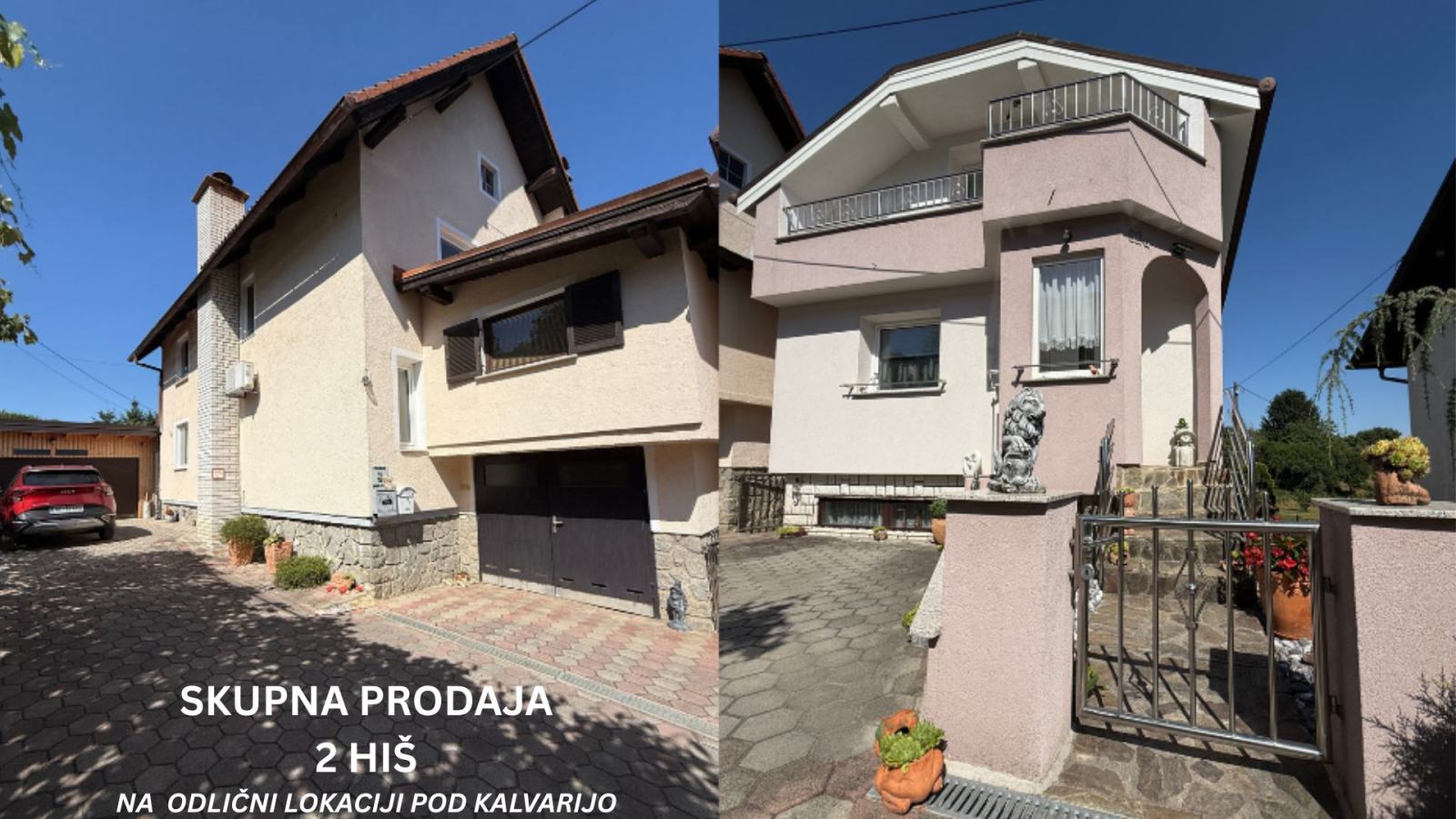 Skupna prodaja 2 hiš: Za Kalvarijo, 351,4m2 (skupna velikost) (prodaja)