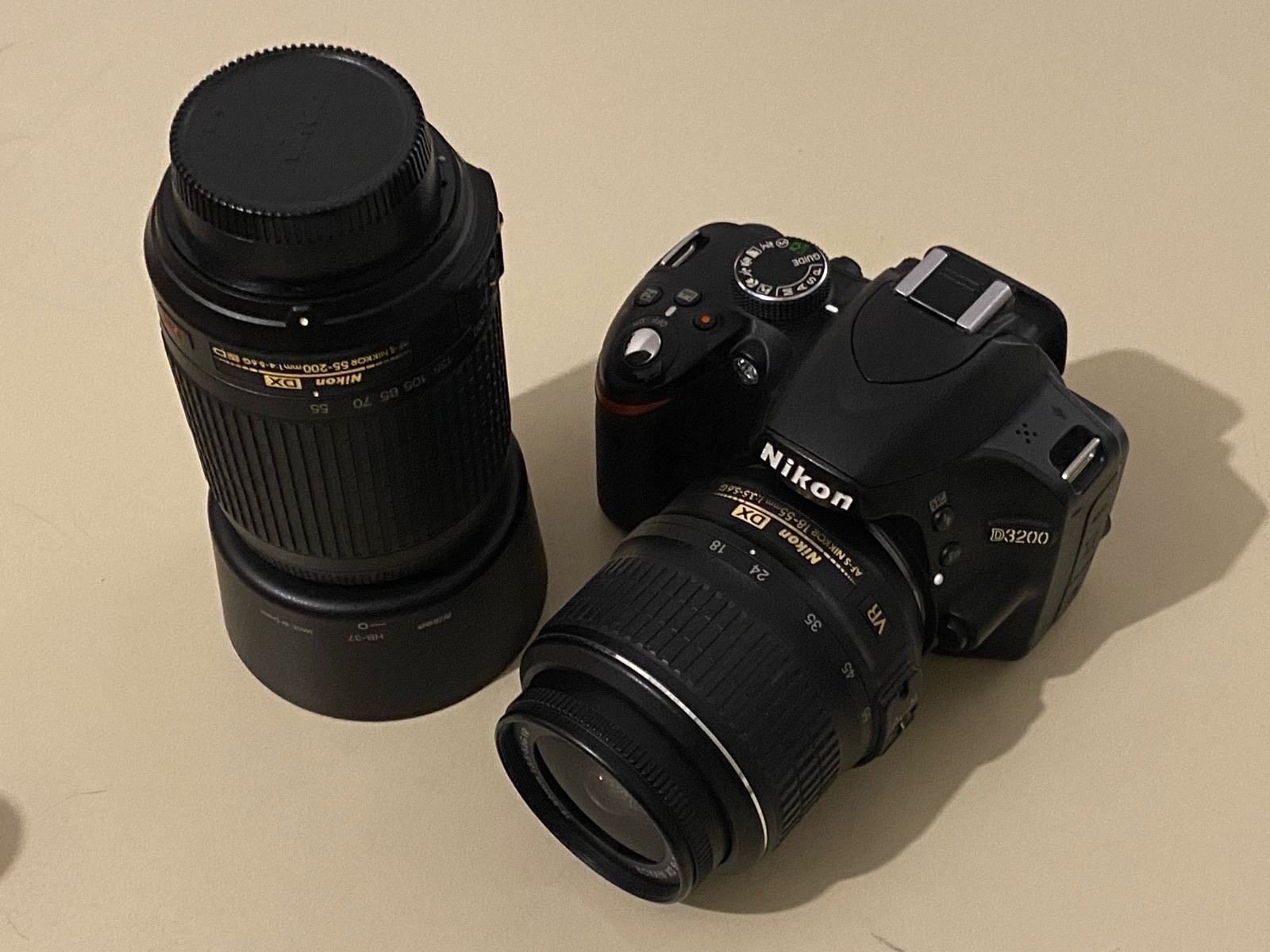 Fotoaparat Nikon D3200, objektiv NIKKOR 18-55, komplet
