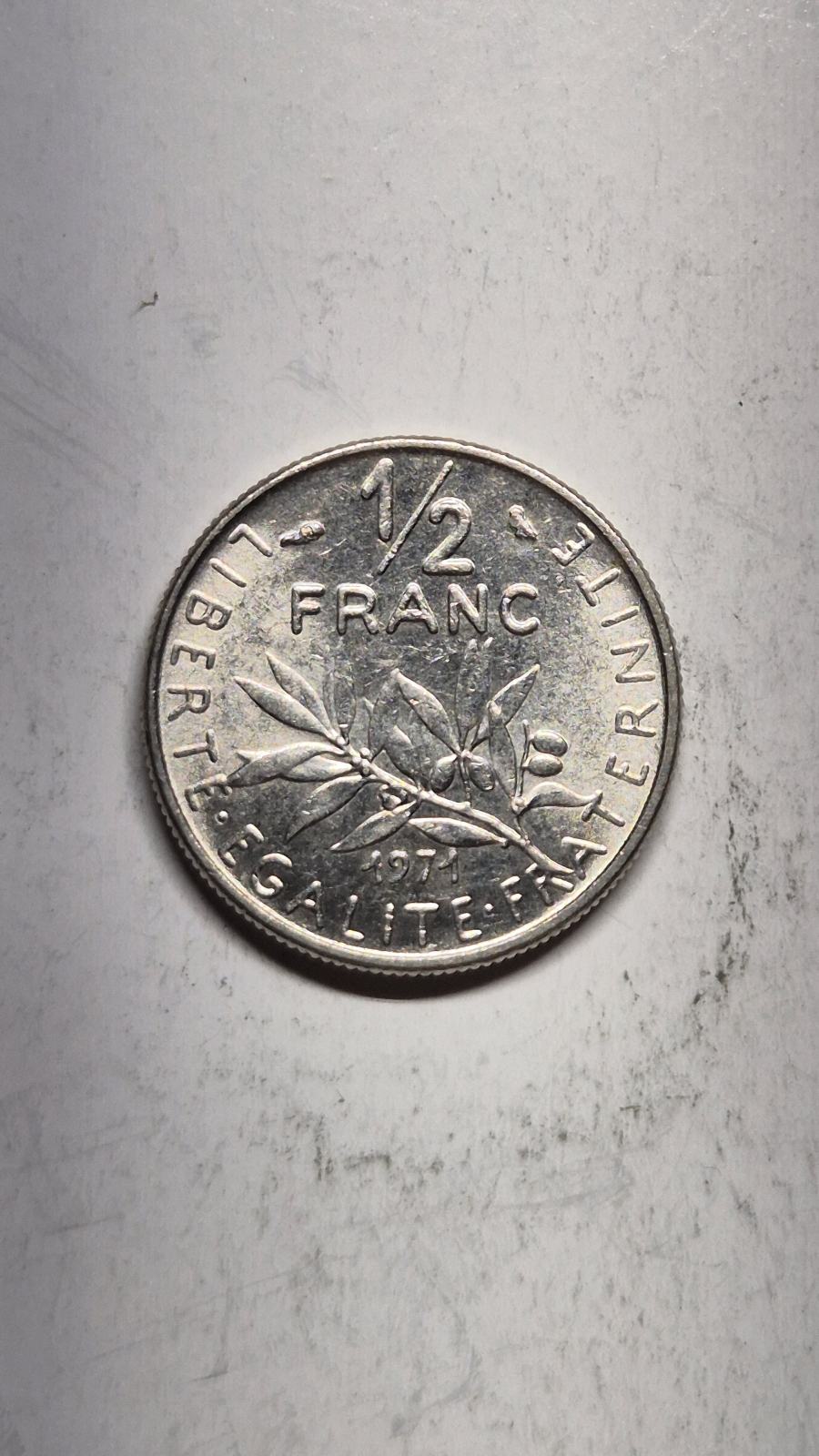 Kovanec 1/2 franka Francija