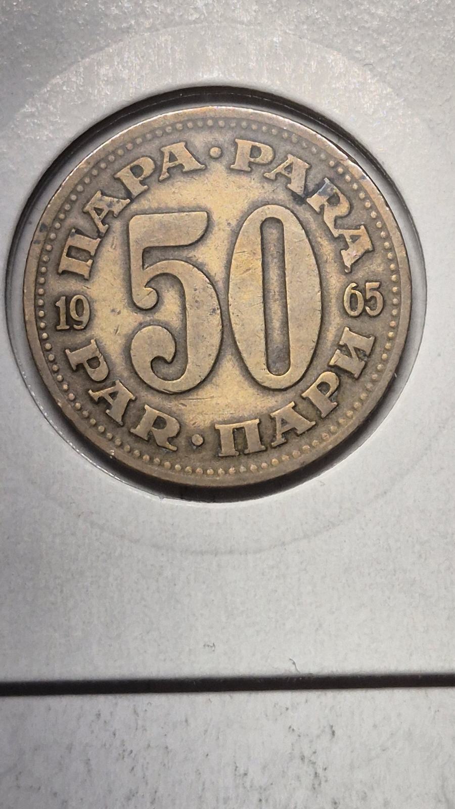 Kovanec 50 para Jugoslavija