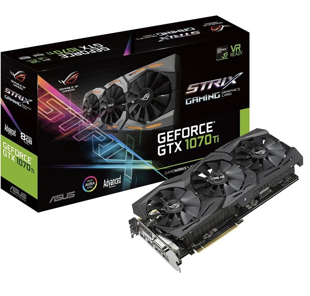 6x1070ti Asus Strix Nvidia 2x RX 5700 AMD 1x AMD Radeon HD 5450