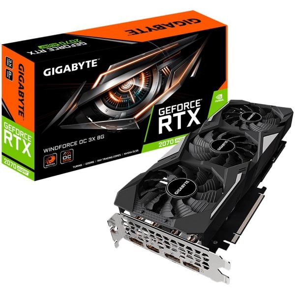 GIGABYTE Video Card NVidia GeForce RTX 2070 SUPER WINDFORCE OC GDDR6 8