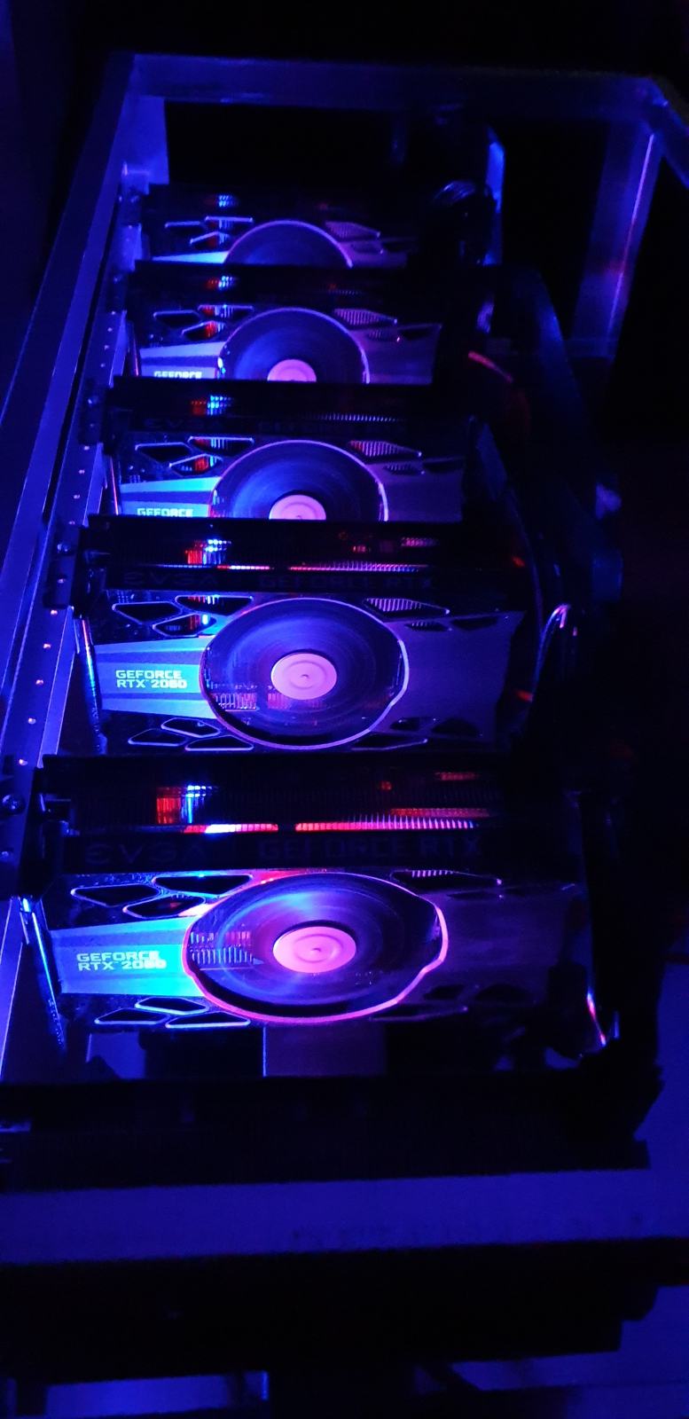 Mining rig 6x NVIDIA Geforce RTX 2060 6GB (EVGA)
