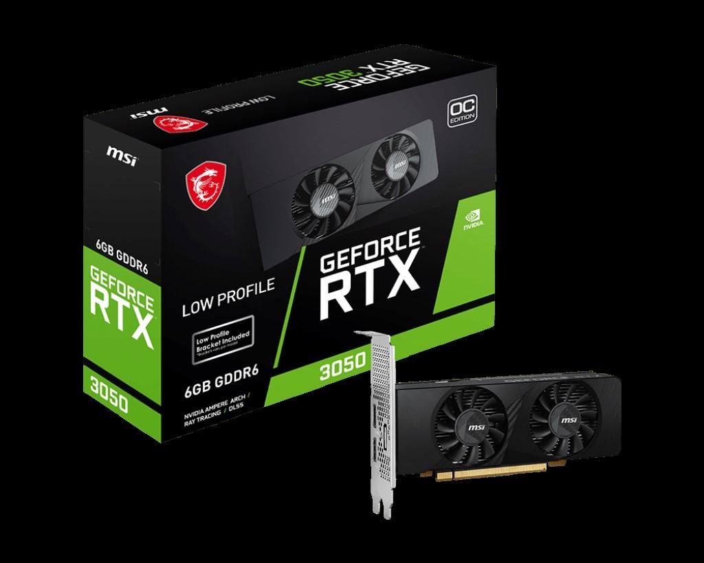 MSI Nvidia RTX 3050 6GB DDR6 OC LOW PROFILE grafična kartica LP