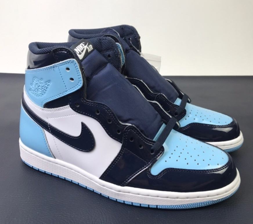 Nike Air Jordan 1 hi UNC patent