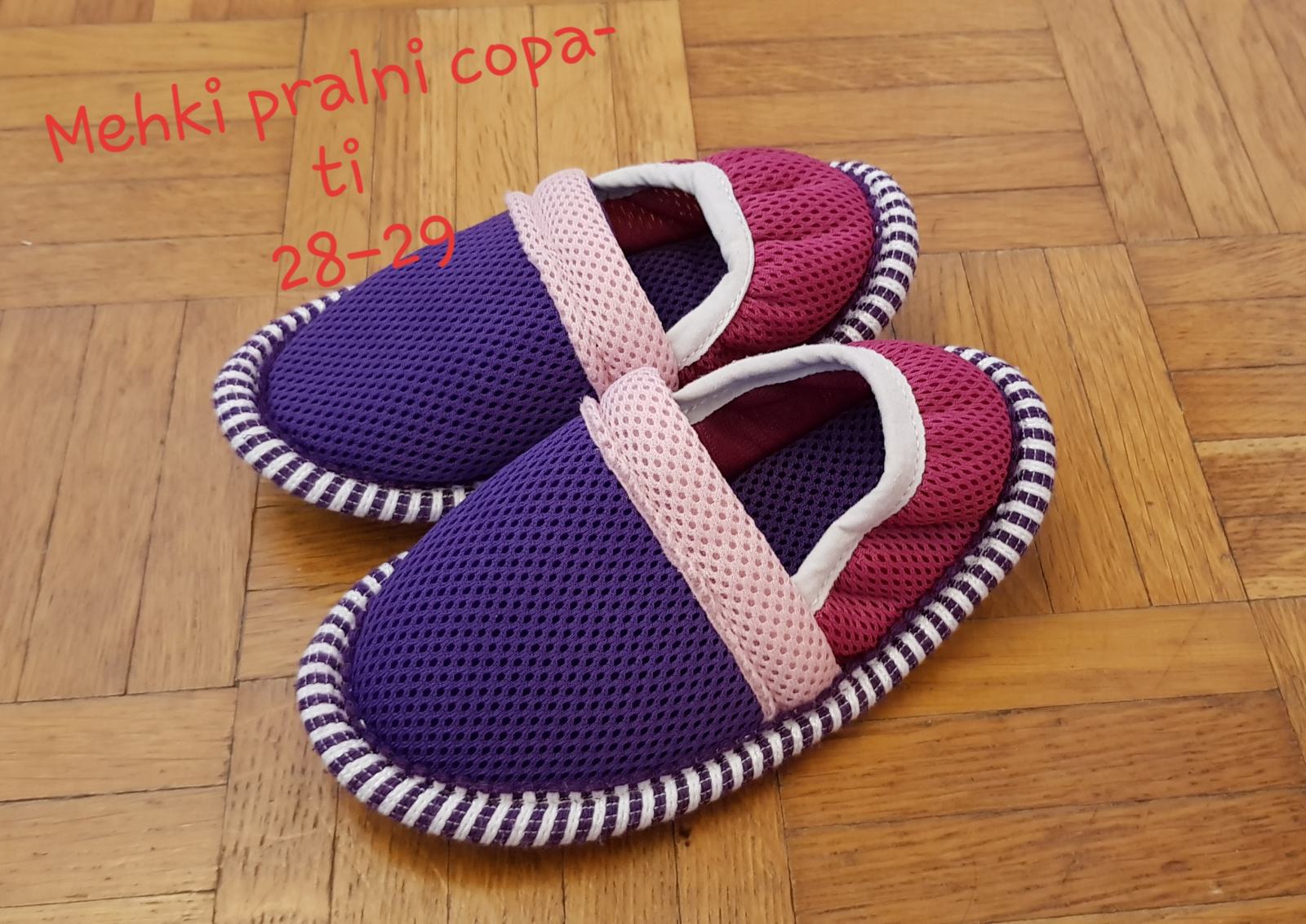 Dekliški mehki pralni copati 28-29