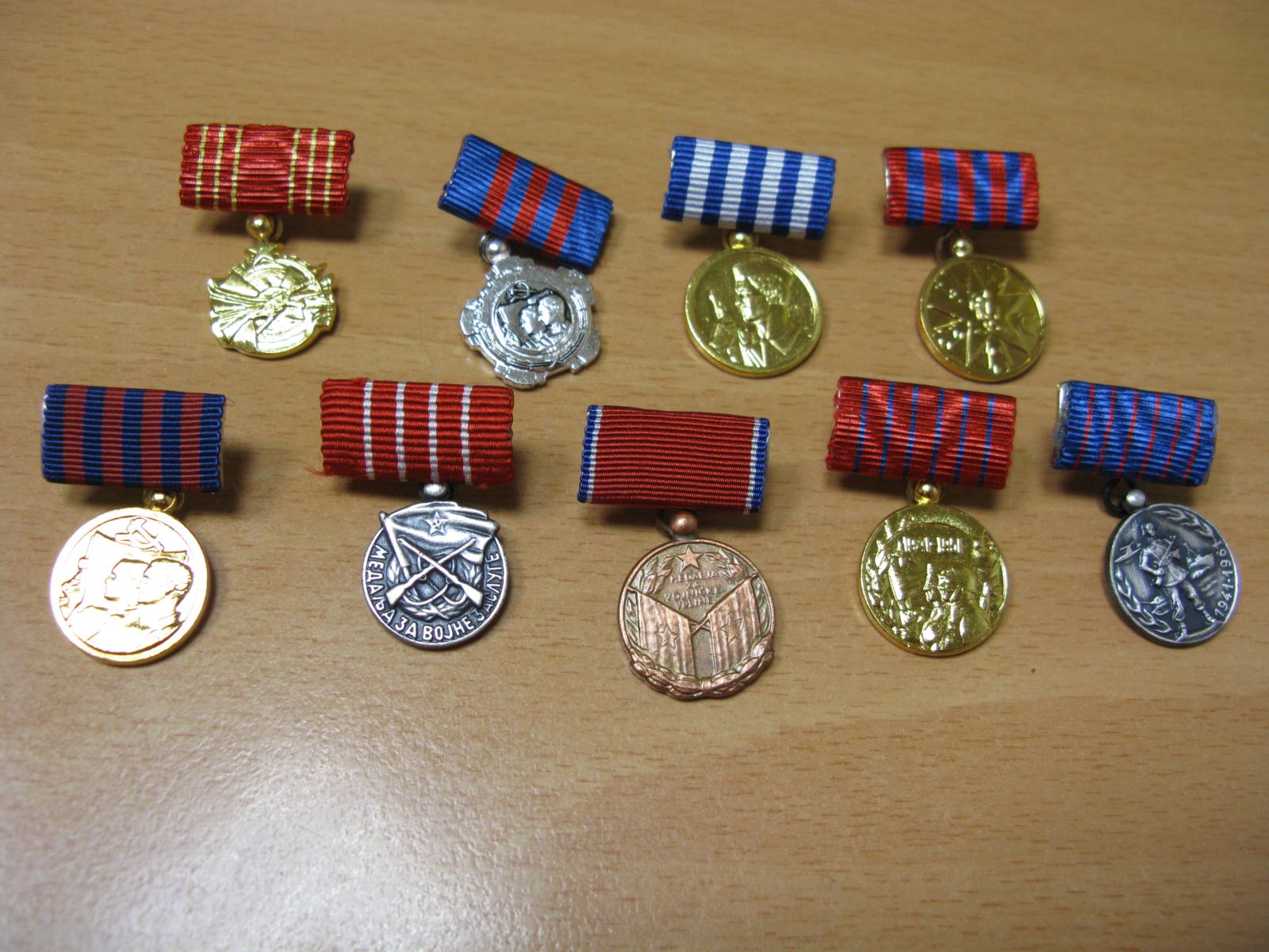 MINIJATURE - ODLIKOVANJA SFRJ, REDI - MEDALJE