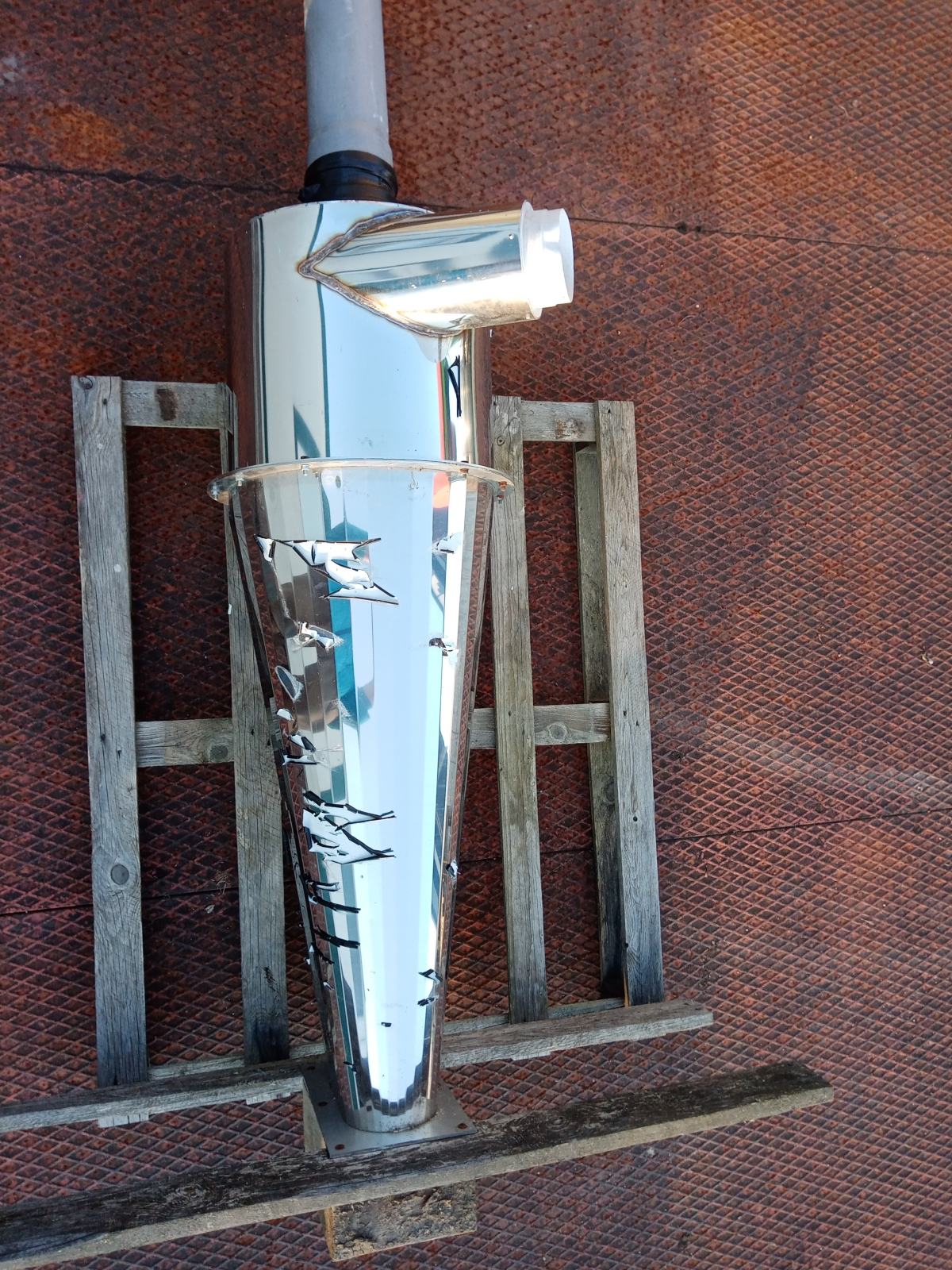 INOX CIKLON, SEPARATOR, IZLOČEVALEC ODPADKOV ZA ODSESOVANJE