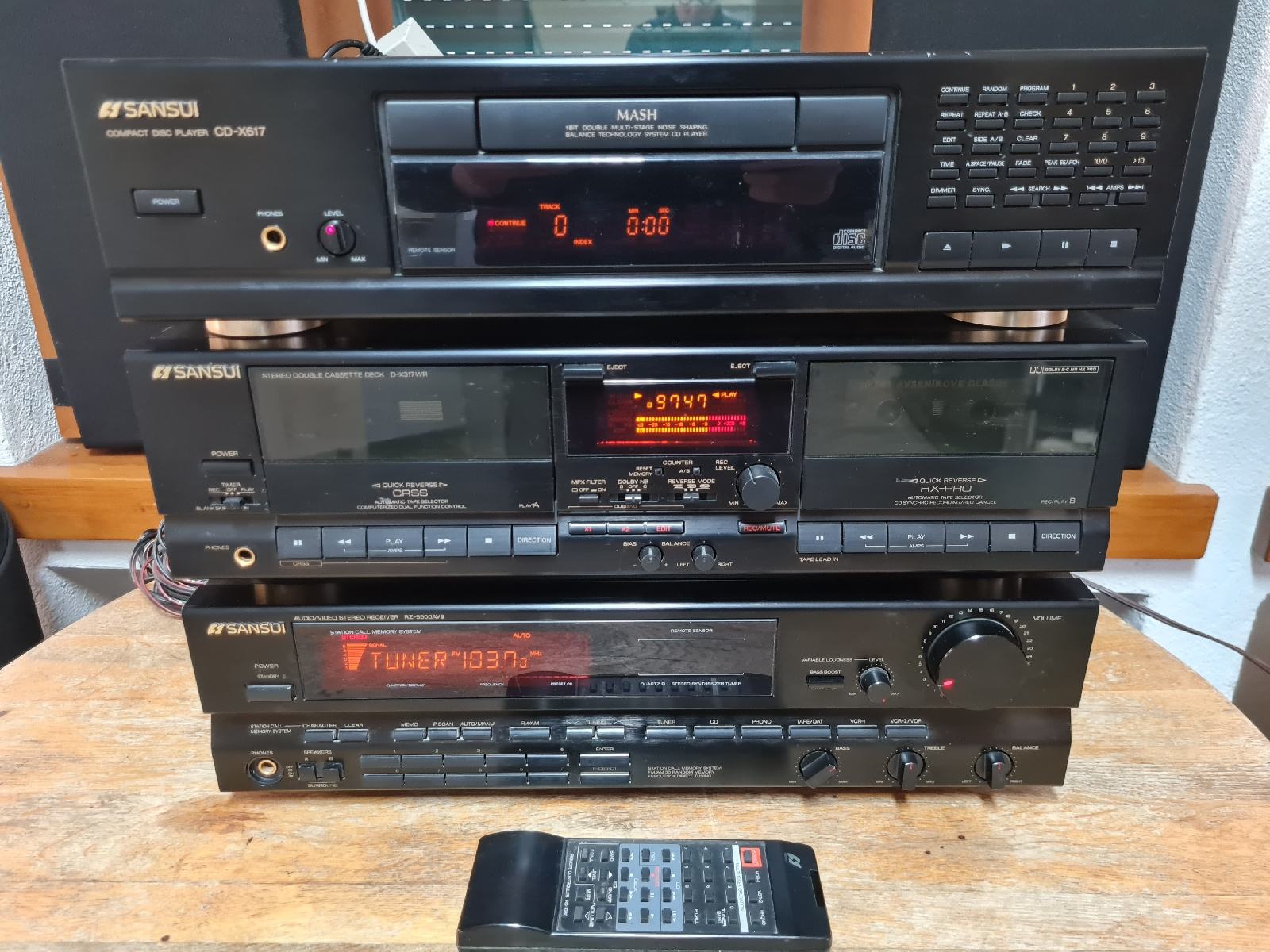 SANSUI RZ-5500AV II, stereo receiver + CD + KASETNIK