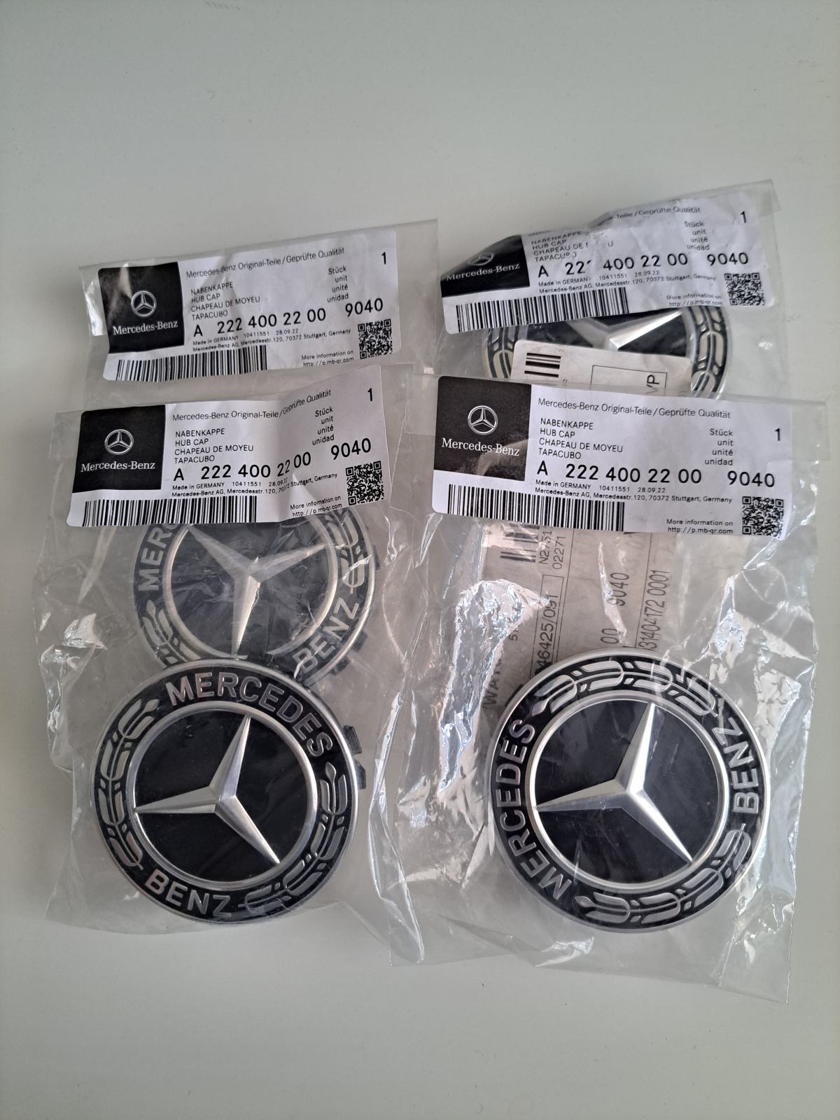 Originalni sredinski pokrovčki za platišča Mercedes-Benz, 75mm