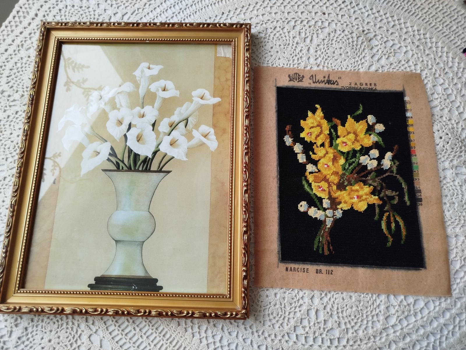 Okvir za sliko vel.33x43x2 cm + izdelan gobelin vel.20x26 cm