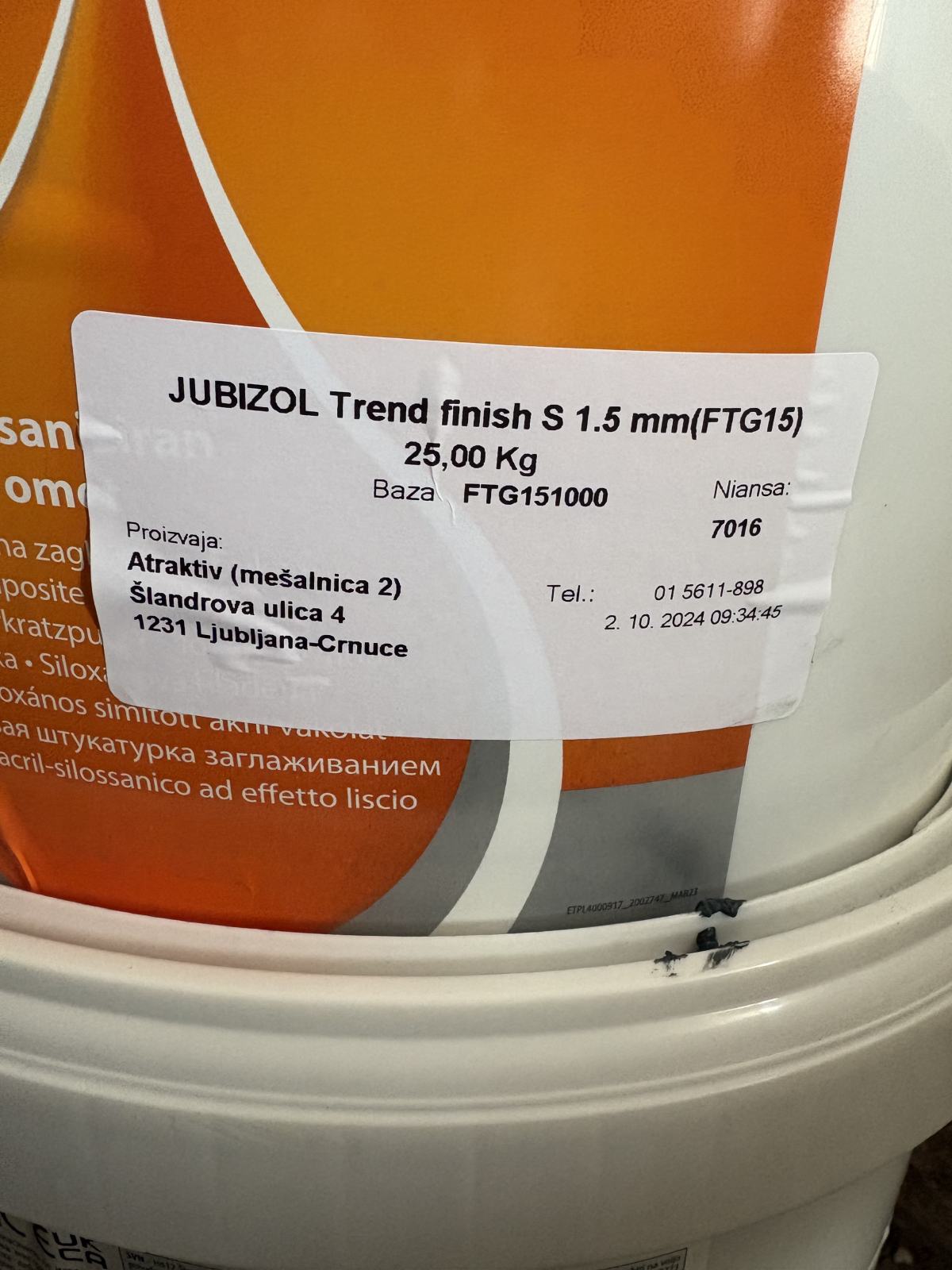 jubizol trend finish 1,5 mm antracit