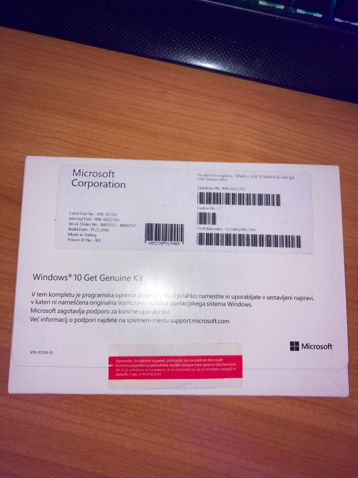 Original Windows 10 operacijski sistem SLO