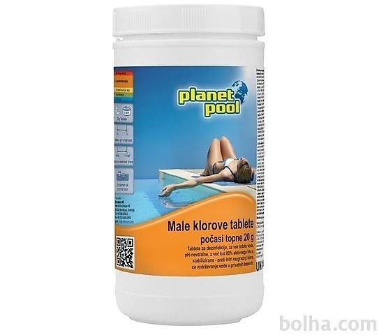 Male klor tablete za bazen, počasi tone, 1 kg, 20