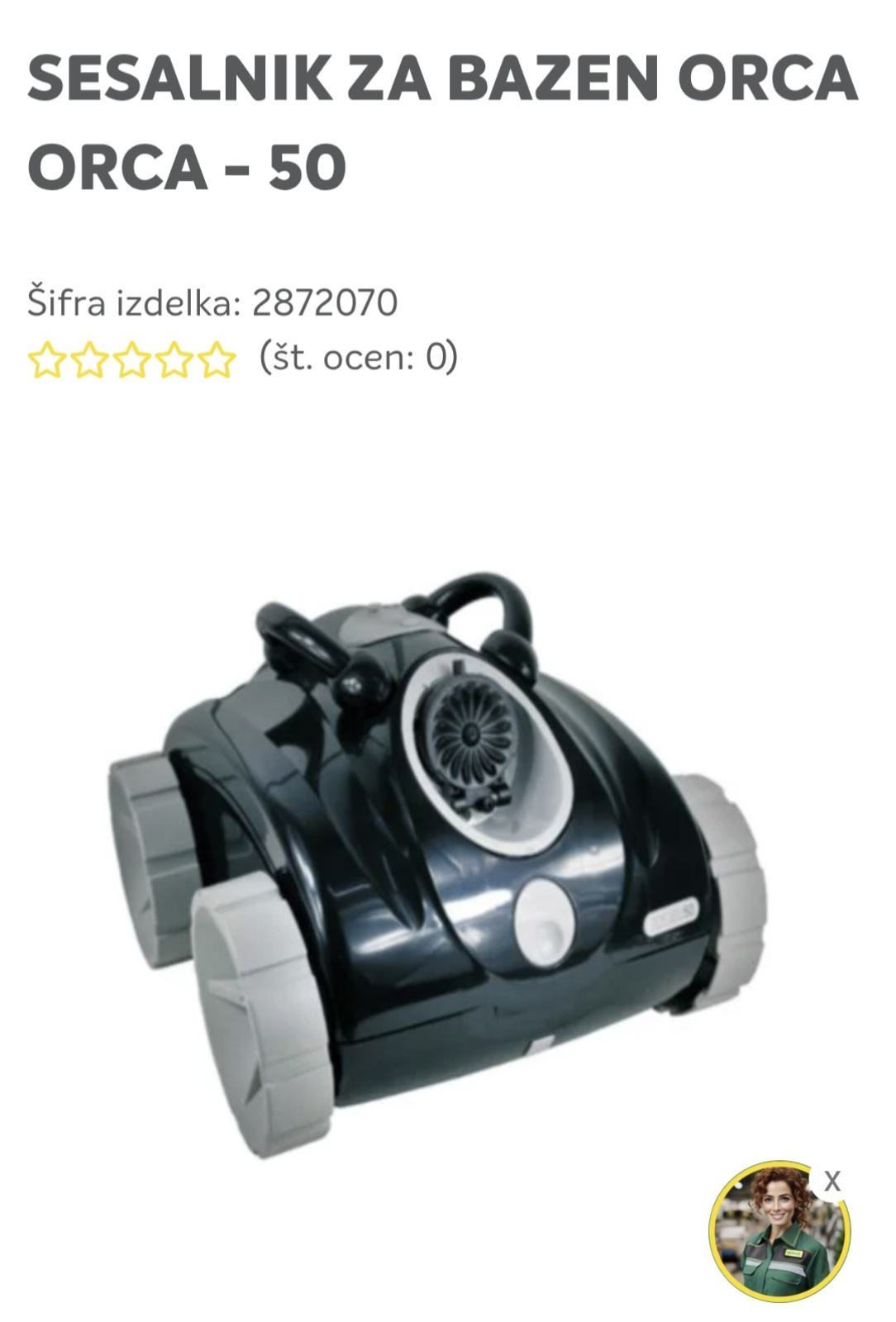 Prodam avtomatski sesalec za bazen