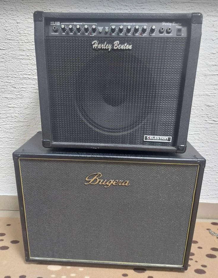 80W OJAČEVALEC HARLEY BENTON + SKRINJA BUGERA 2x12