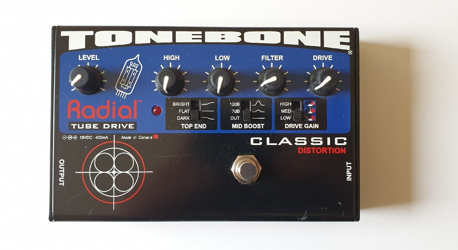 Overdrive/distortion pedal Radial Tonebone Classic