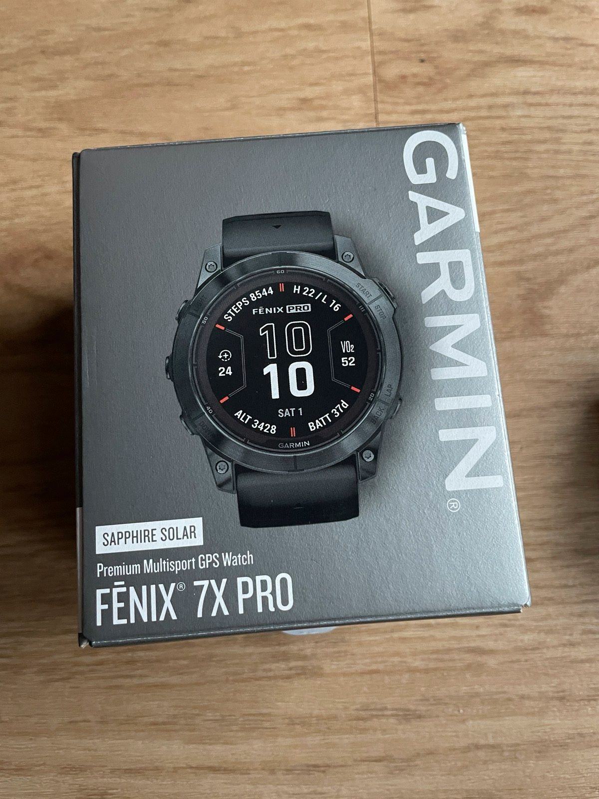 Garmin Fenix 7x pro Saphire Solar Titan Outdoor Sportuhr