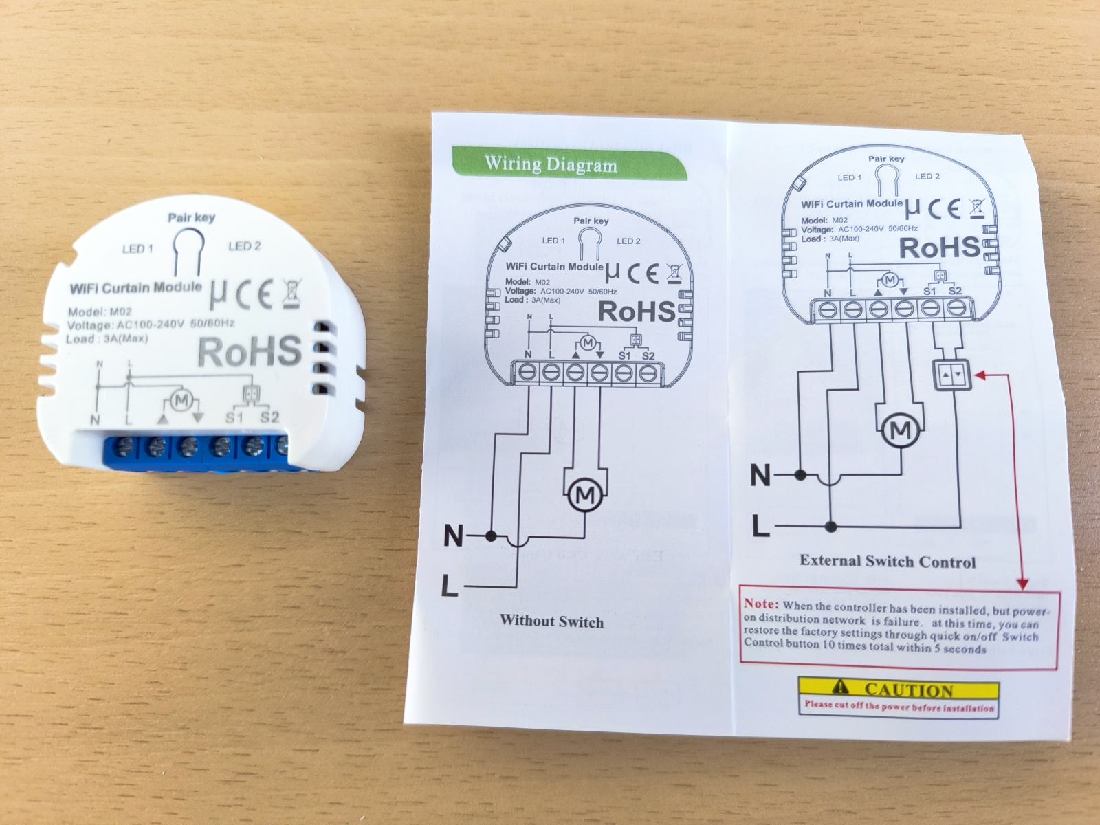 Pametni WiFi modul za žaluzije, roleta ali zavesa