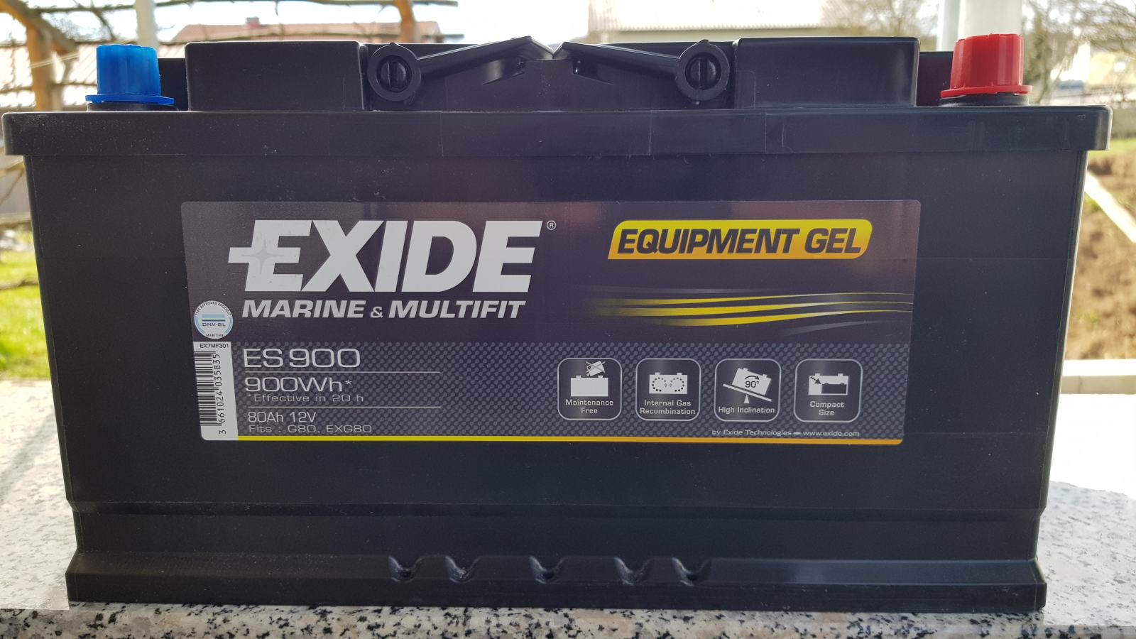 Akumulator GEL EXIDE ES900 80Ah 12V Baterija