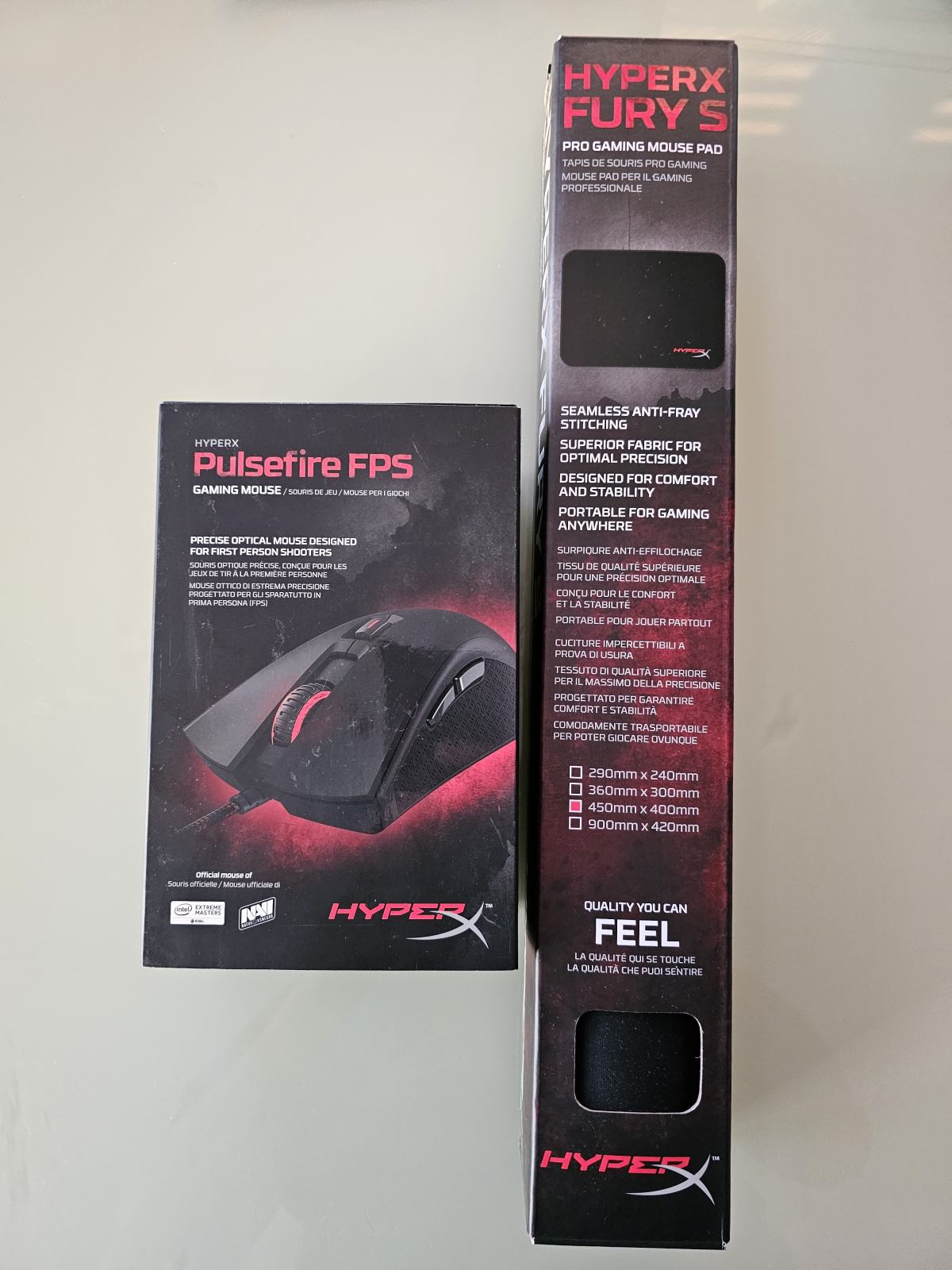 Hyper x pulsefire FPS racunalniska miska in podloga hyperx fury S